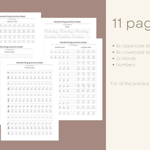 Cursive Printable Handwriting Worksheet for All Ages - Etsy