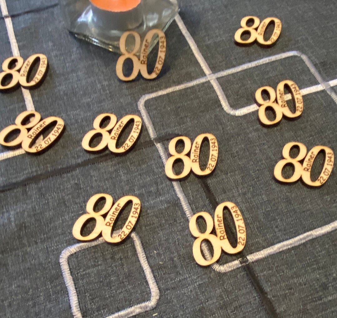 Personalized Sprinkles 80th Birthday Wooden Numbers Table - Etsy