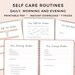 Self Care Daily Routine, Printable PDF, Morning Intention, Evening ...