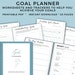 Vision Board and Goal Setting Worksheets, SMART Goal Planner Task ...