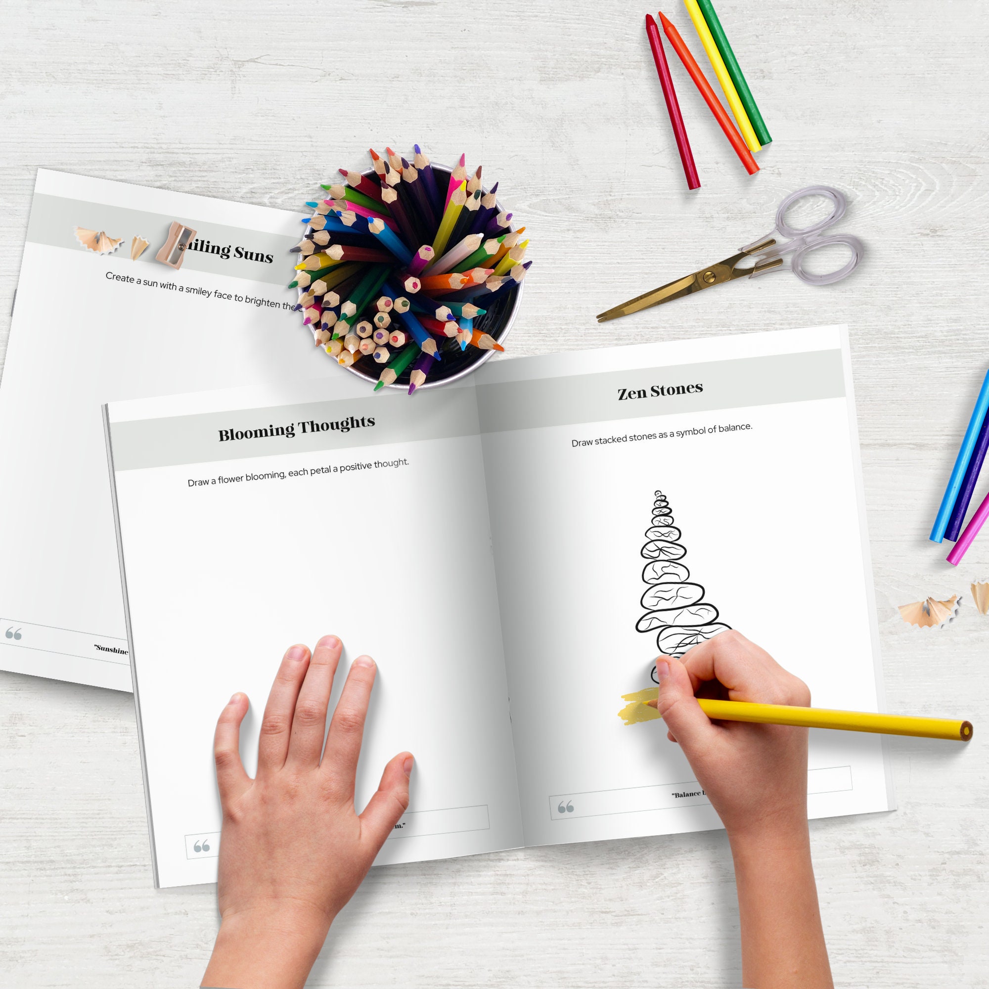 Art Therapy Journal Prompts for Teens, Mindfulness Self Care Activity ...