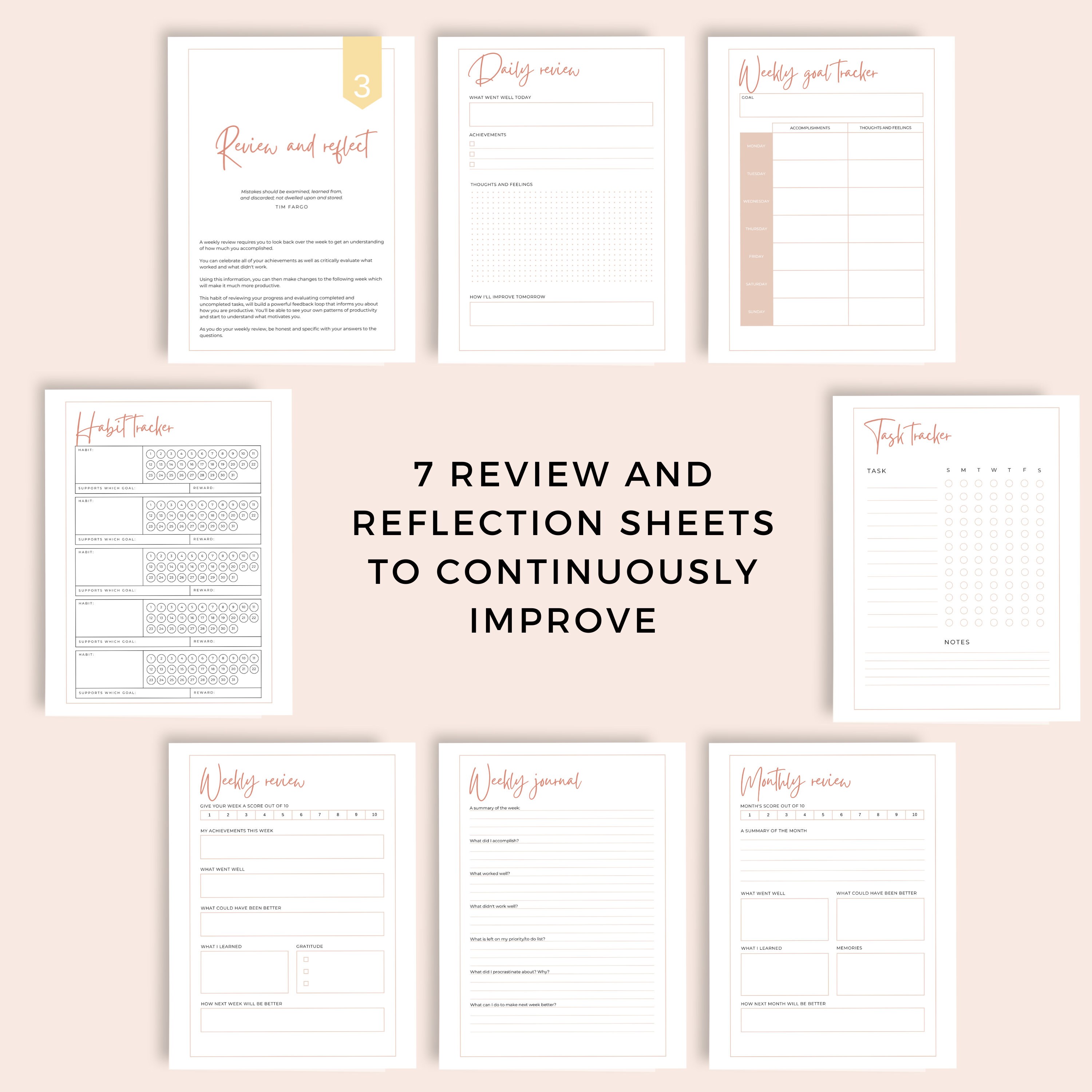 Productivity Planner, Printable, Brain Fog Journal, Task Tracker, Daily ...