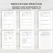 Meditation Journal, Printable & Digital, Daily Practice Workbook ...