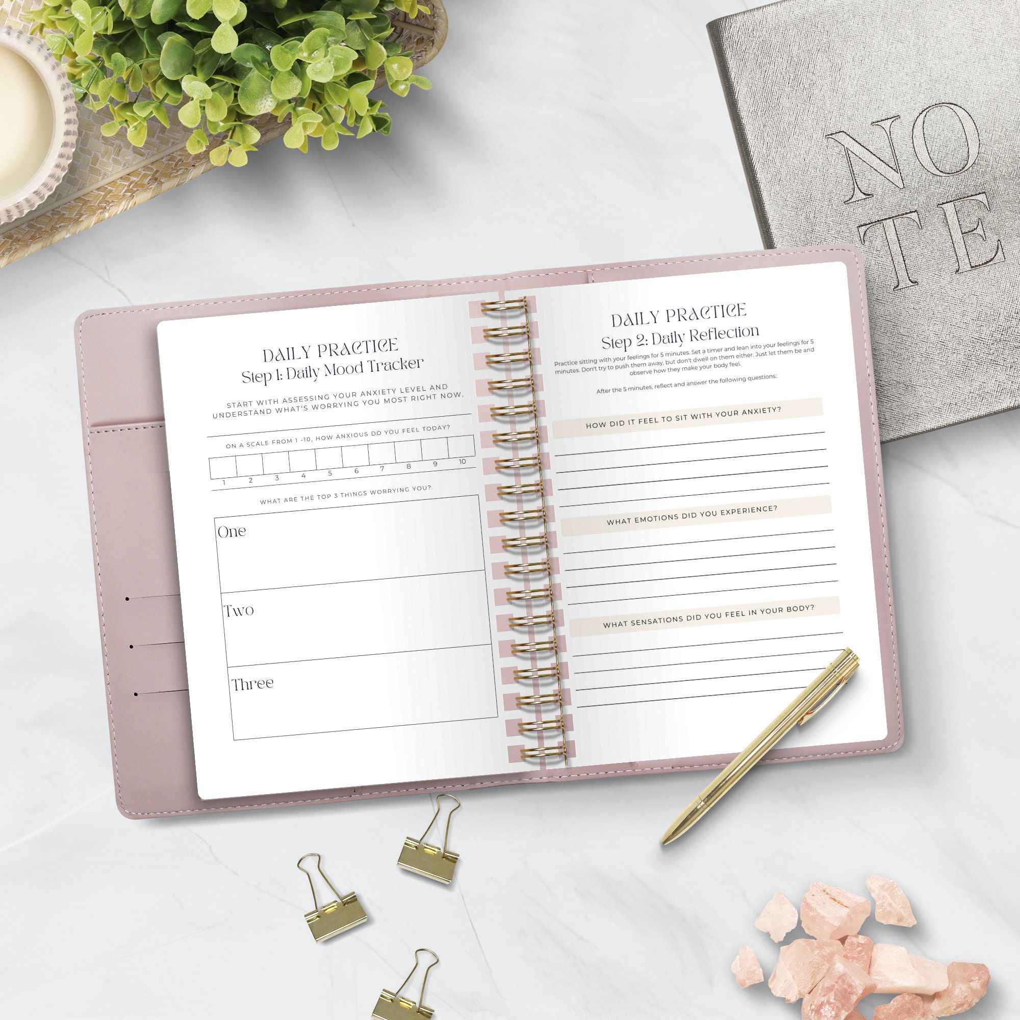 Printable Anxiety Worksheets PDF, Guided Journal for Mental Health ...