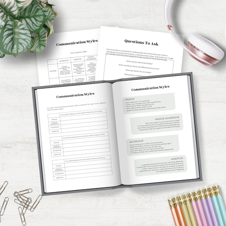 Communication Skills for Teens, Workbook Activities for Effective Self ...