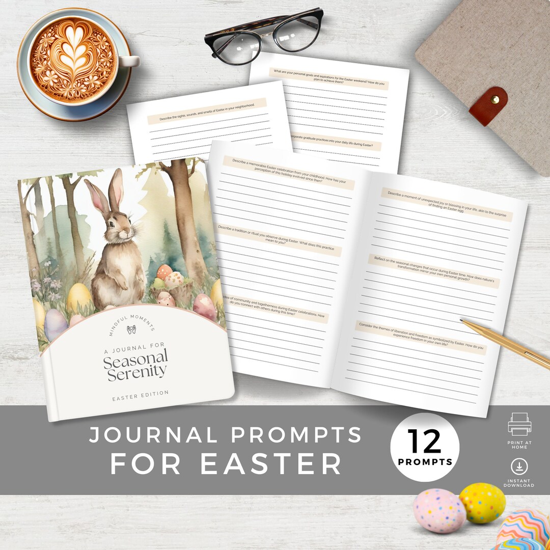 Easter Journal Prompts, Daily Mindfulness Practice, Seasonal Journaling ...