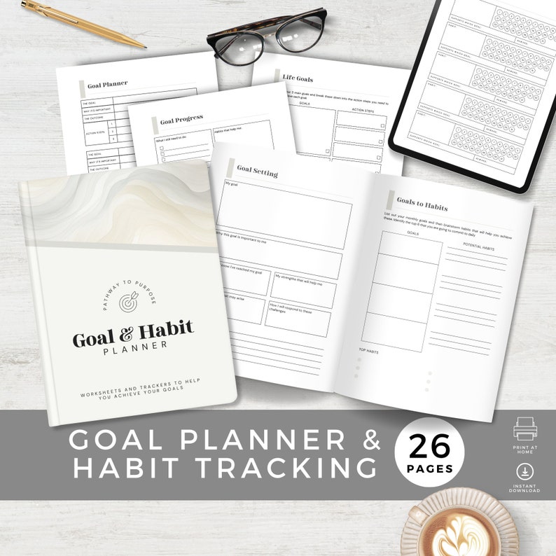 Goal Setting and Habit Tracker, SMART Goal Planner Task Manager, Action ...