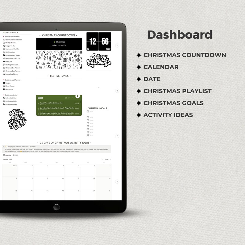 Notion Template for Christmas, Digital Holiday Gift & Budget Tracker ...