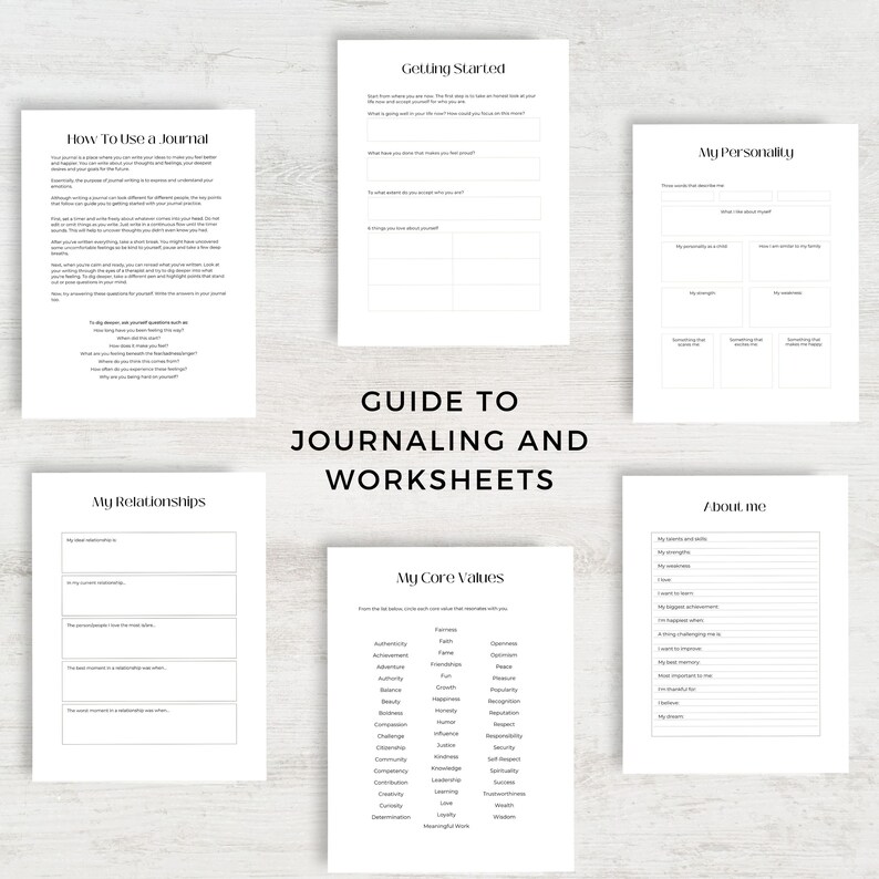 Journal Prompts for Boundaries, Printable, Start to Journal Guide ...