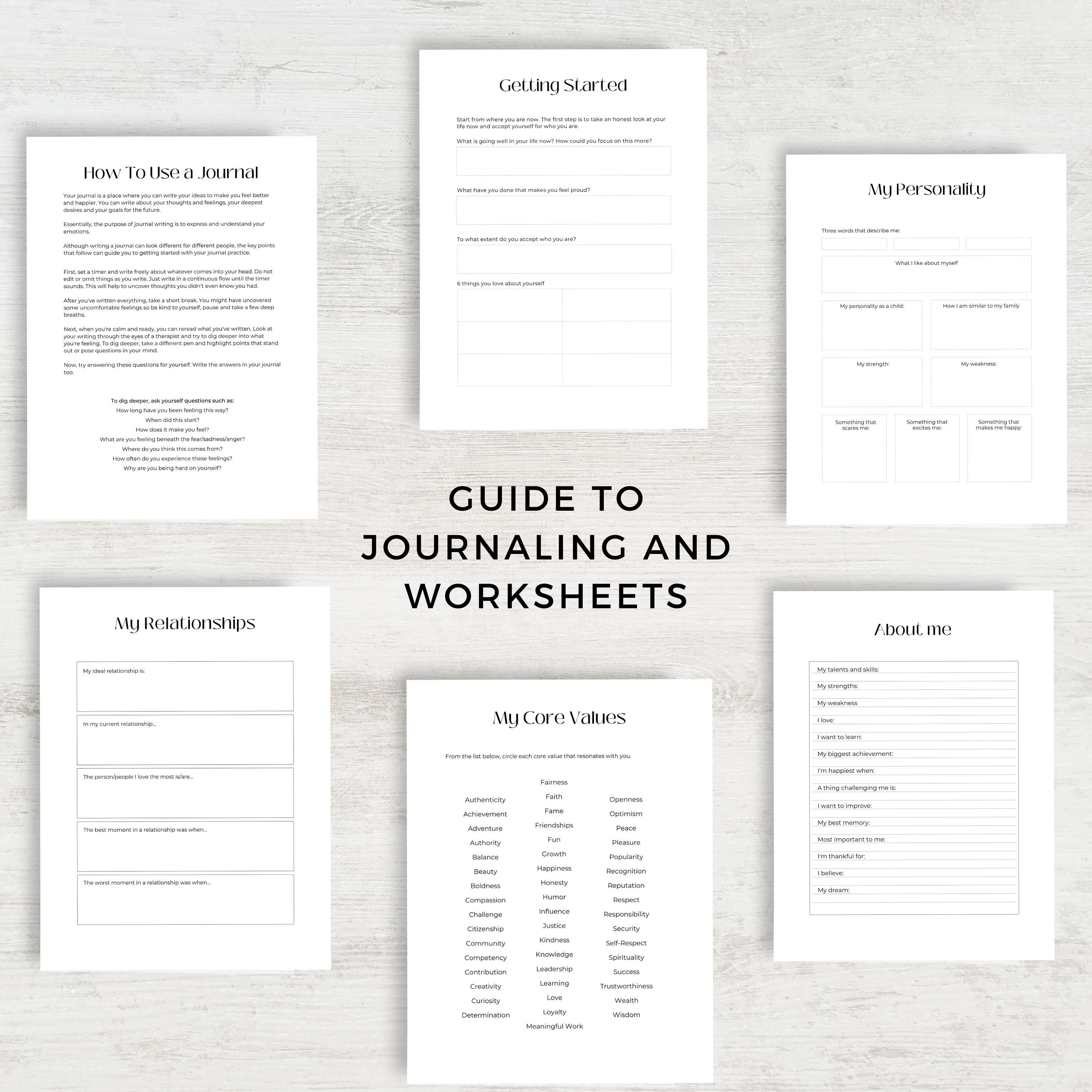 Journal Prompts for Boundaries, Printable, Start to Journal Guide ...