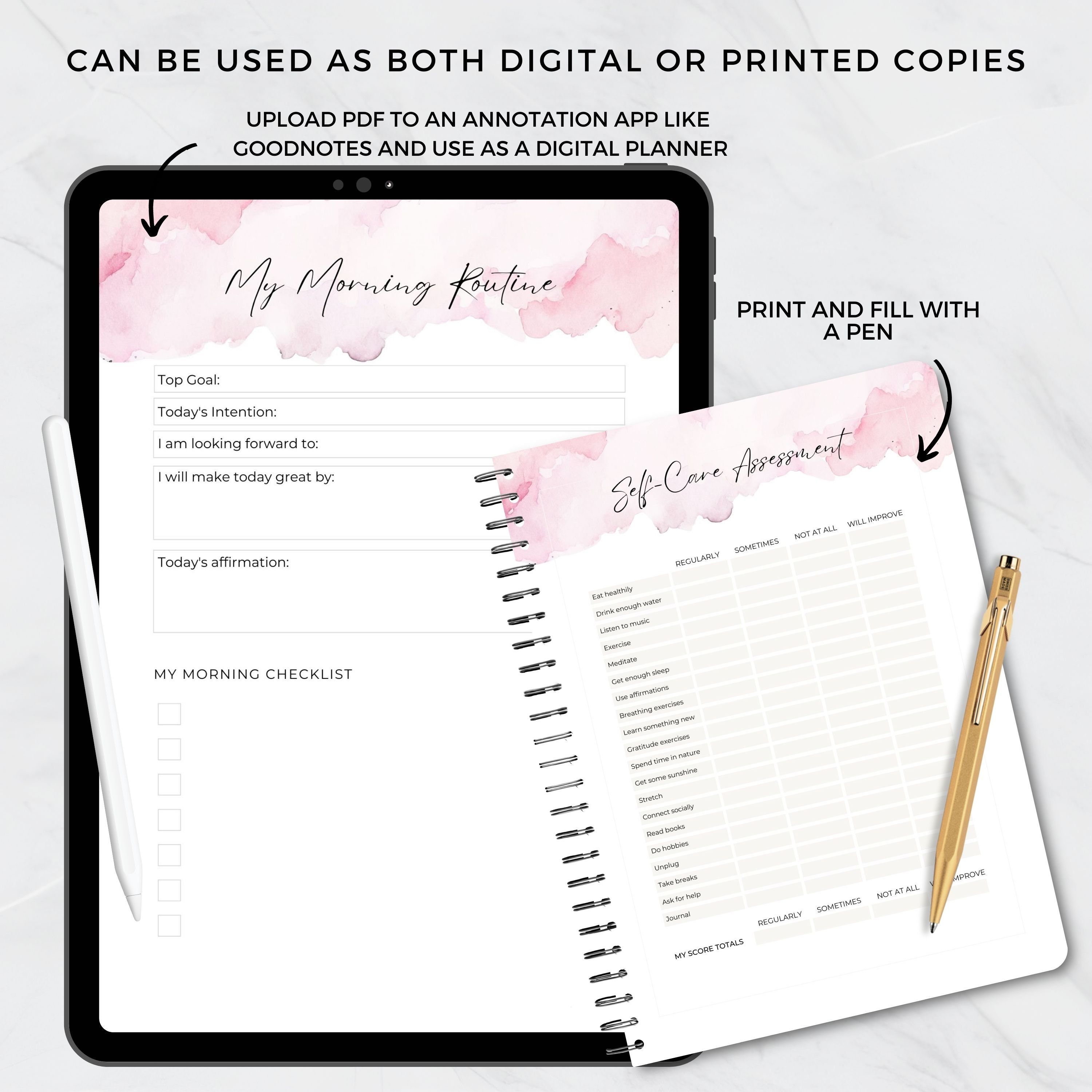 Self-care Planner Ideas, Printable, Daily Routines and Checklists ...