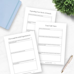Self Discovery Journal, Personal Growth Worksheets, Guided Journal ...