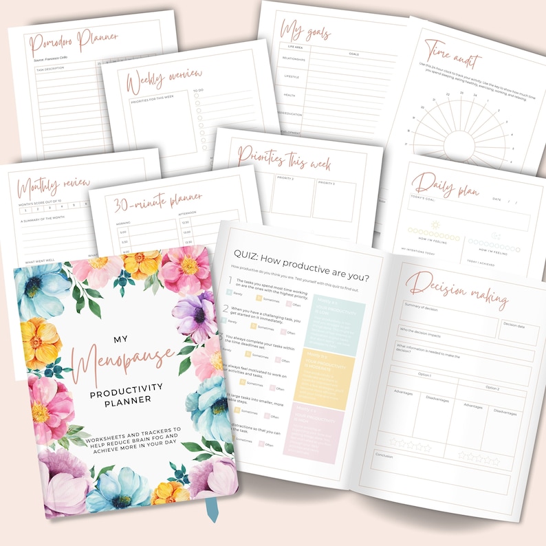 Printable Wellbeing Toolkit, Menopause Self Care Planner, Positive ...