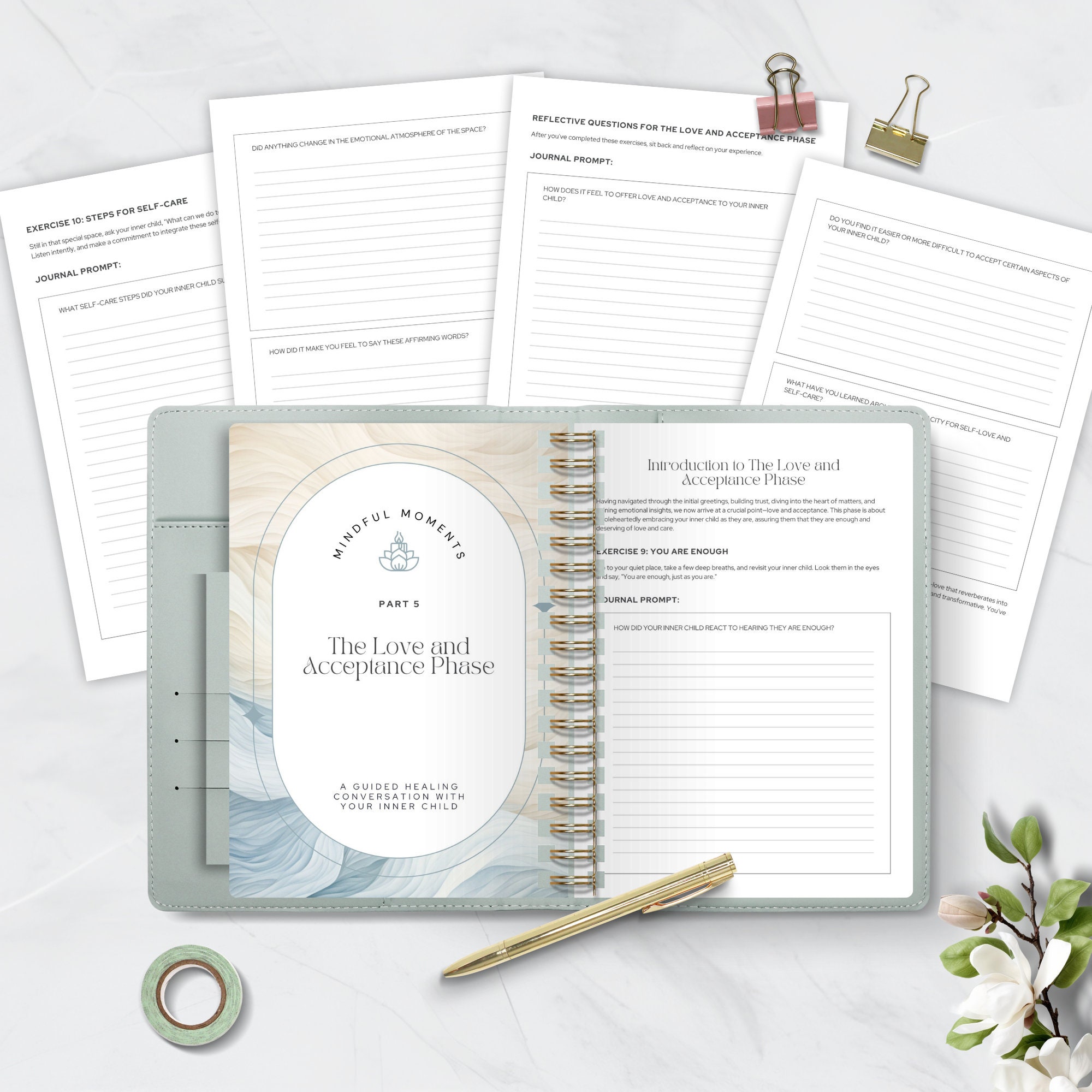 Inner Child Work Journal, Therapy Questions for Emotional Healing ...