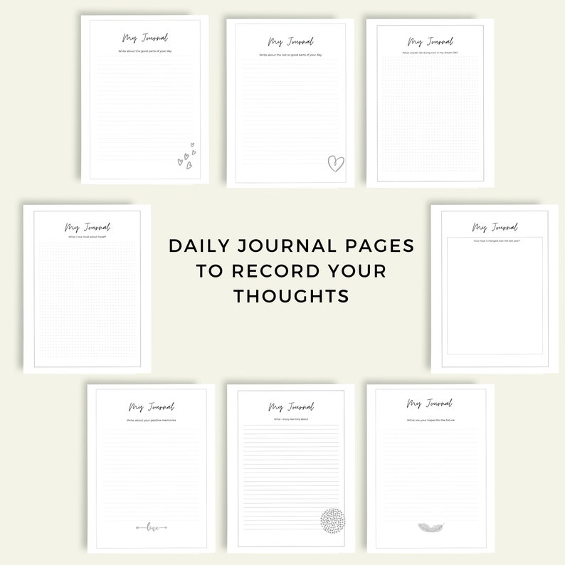 Self Care Workbook With Journaling Prompts, Daily Wellbeing Planner ...