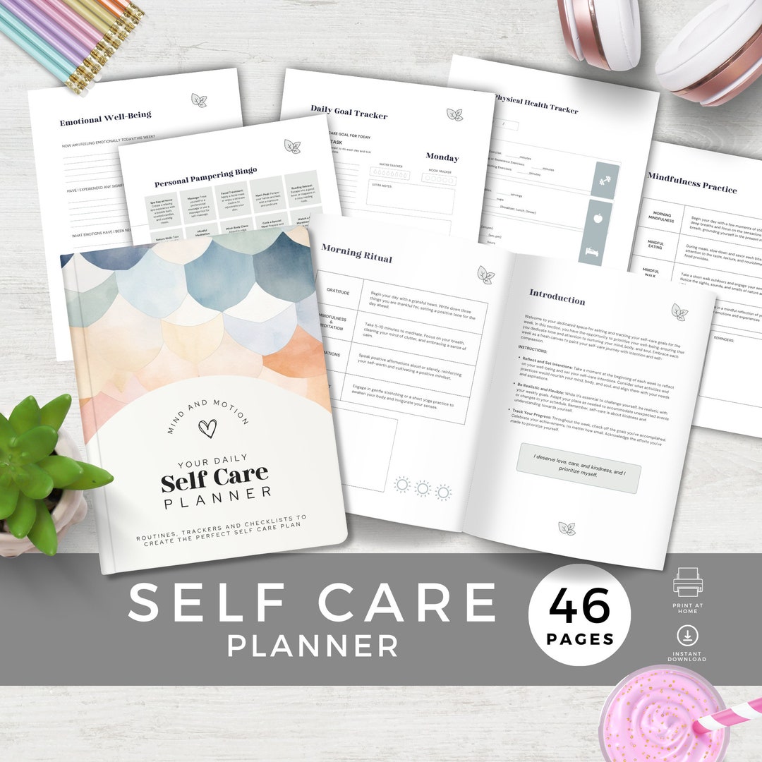 Self-care Planner With Routines for Teens, Self Care Worksheets for ...