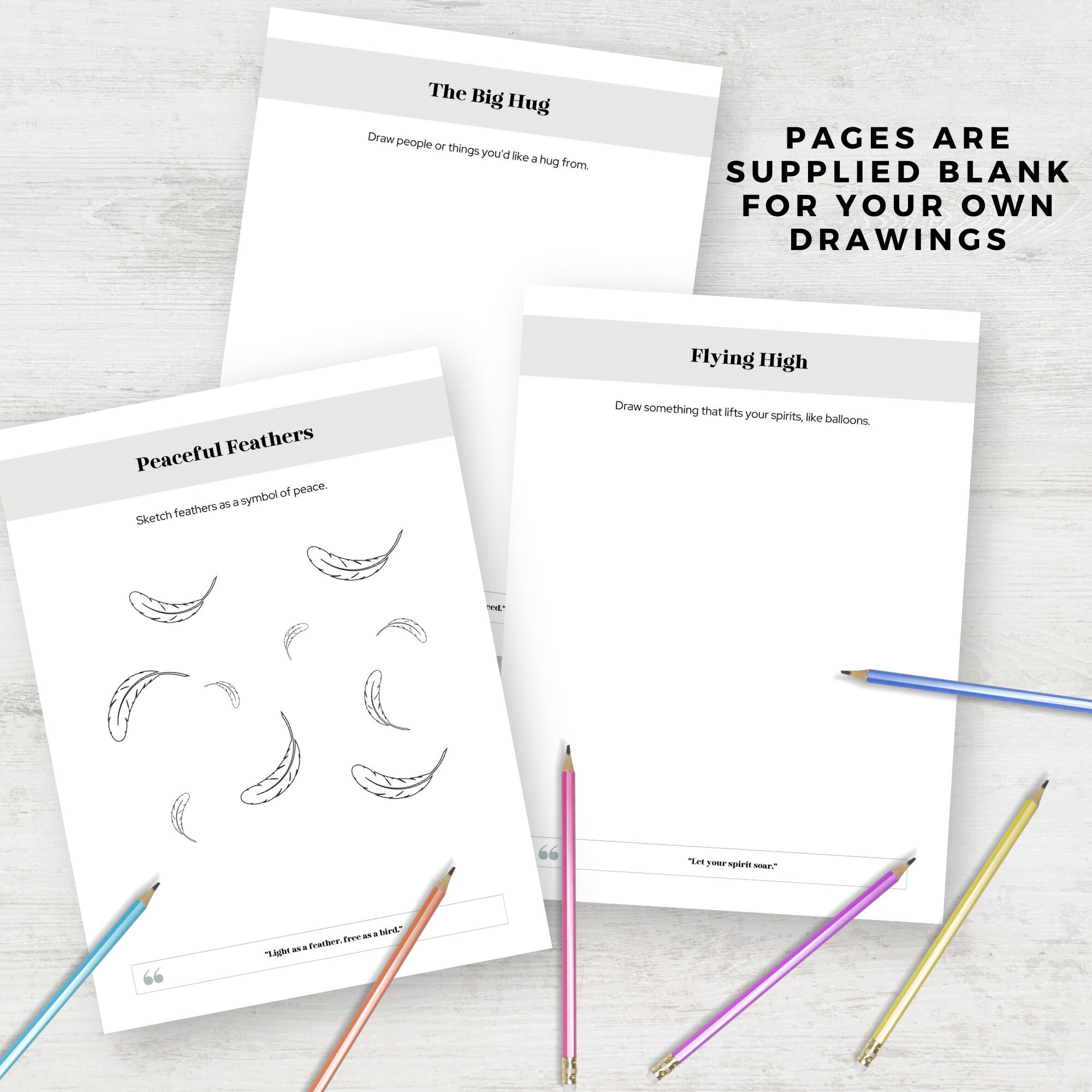 Art Therapy Journal Prompts for Teens, Mindfulness Self Care Activity ...