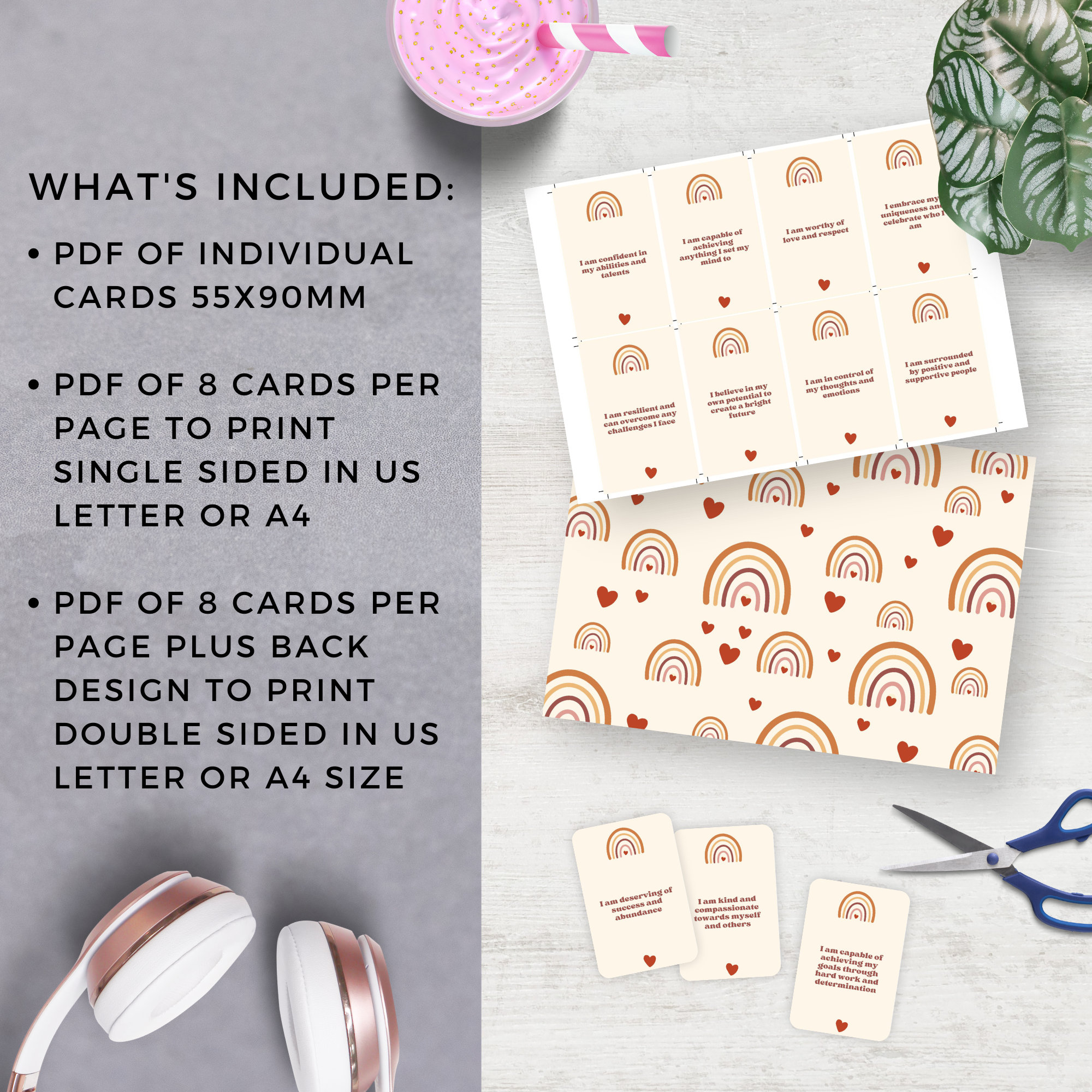 Positive Affirmation Cards for Teens, Inspirational Quotes for Mental ...