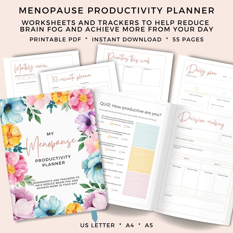 Productivity Planner Printable Brain Fog Journal Task - Etsy