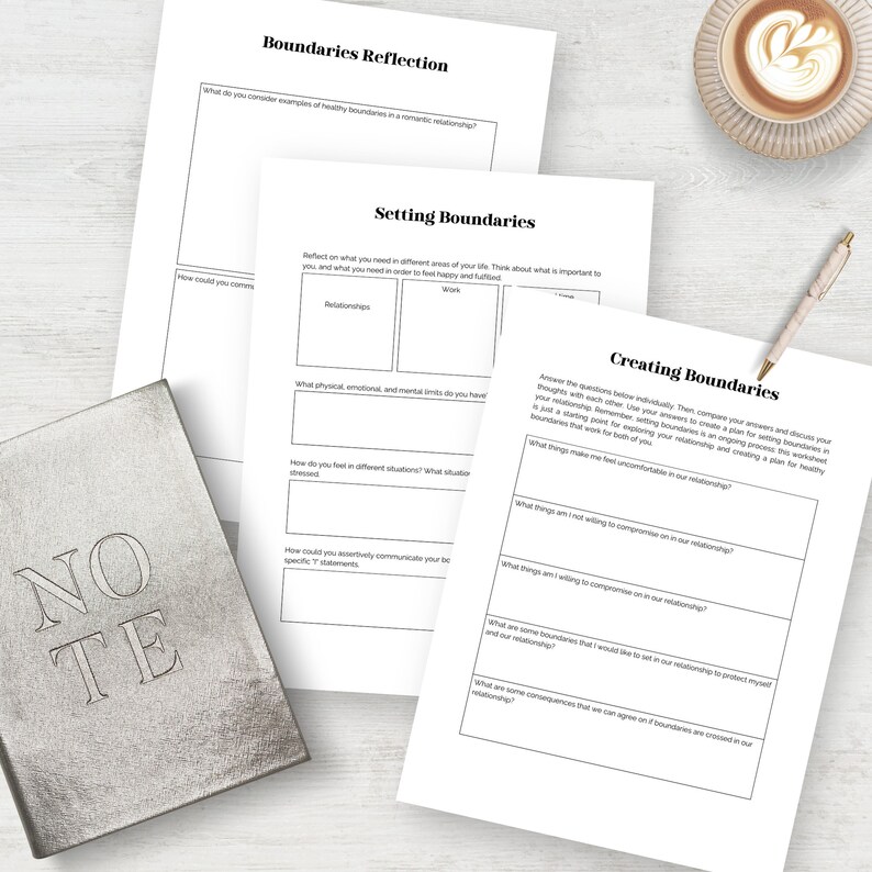 Journal Prompts for Boundaries, Personal Boundary Reflection ...