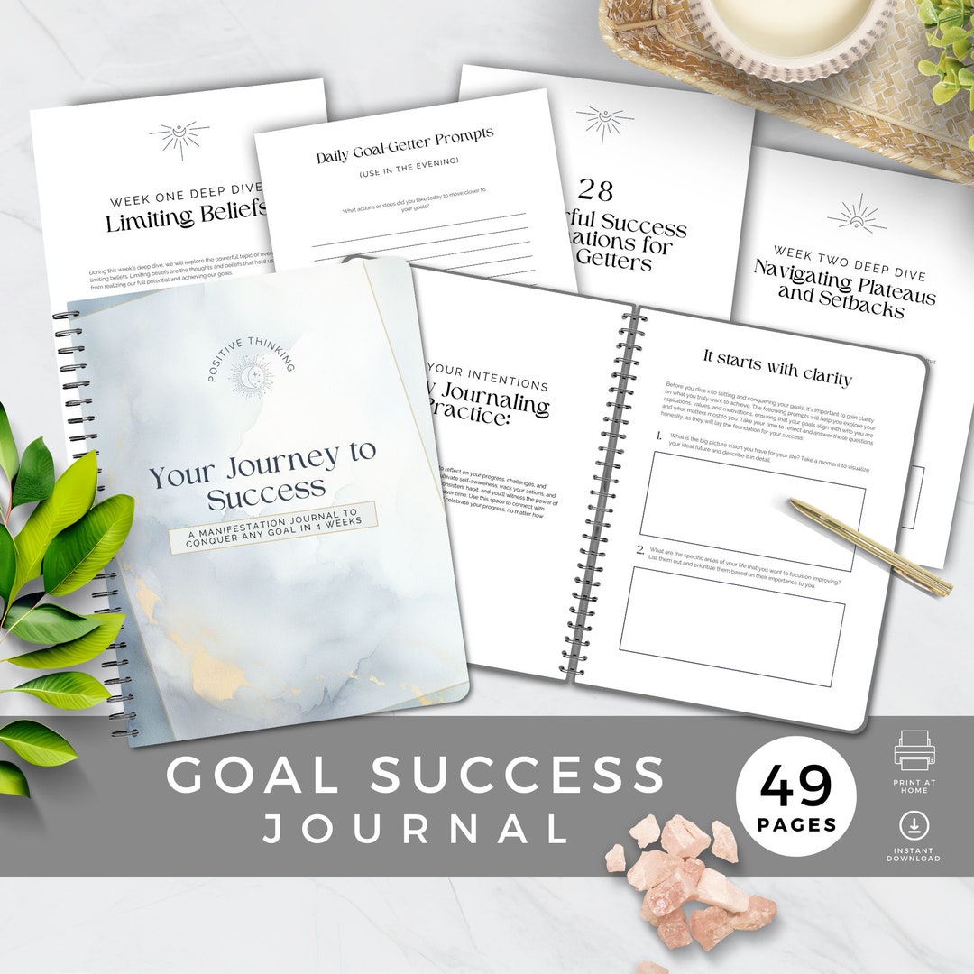 Manifesting Workbook, Success Manifestation Journal, 5 Minute Goal ...