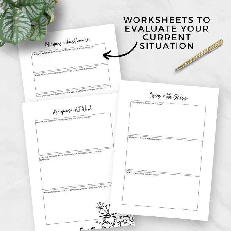Menopause Journal for Wellbeing, Women's Health Trackers and Workbook ...