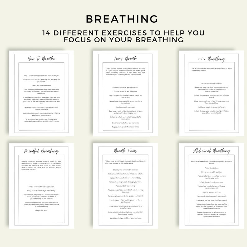 Meditation Journal, Printable & Digital, Daily Practice Workbook ...