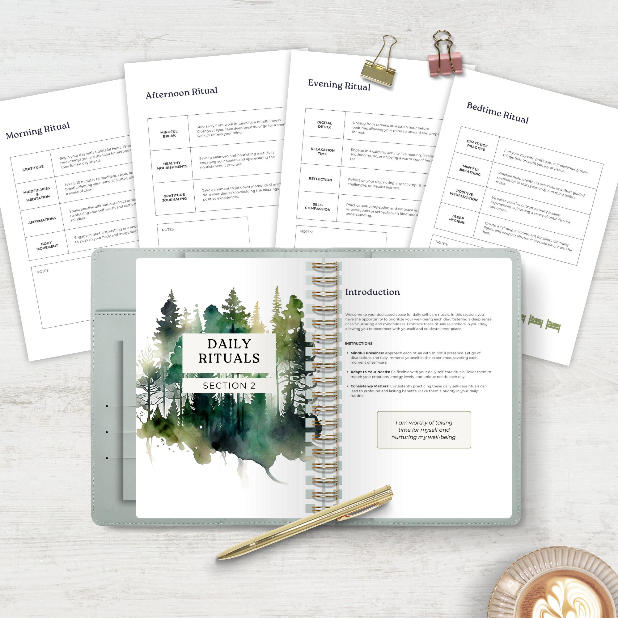 Self Care Printable for Men, Self-care Planner, Routines & Checklists ...