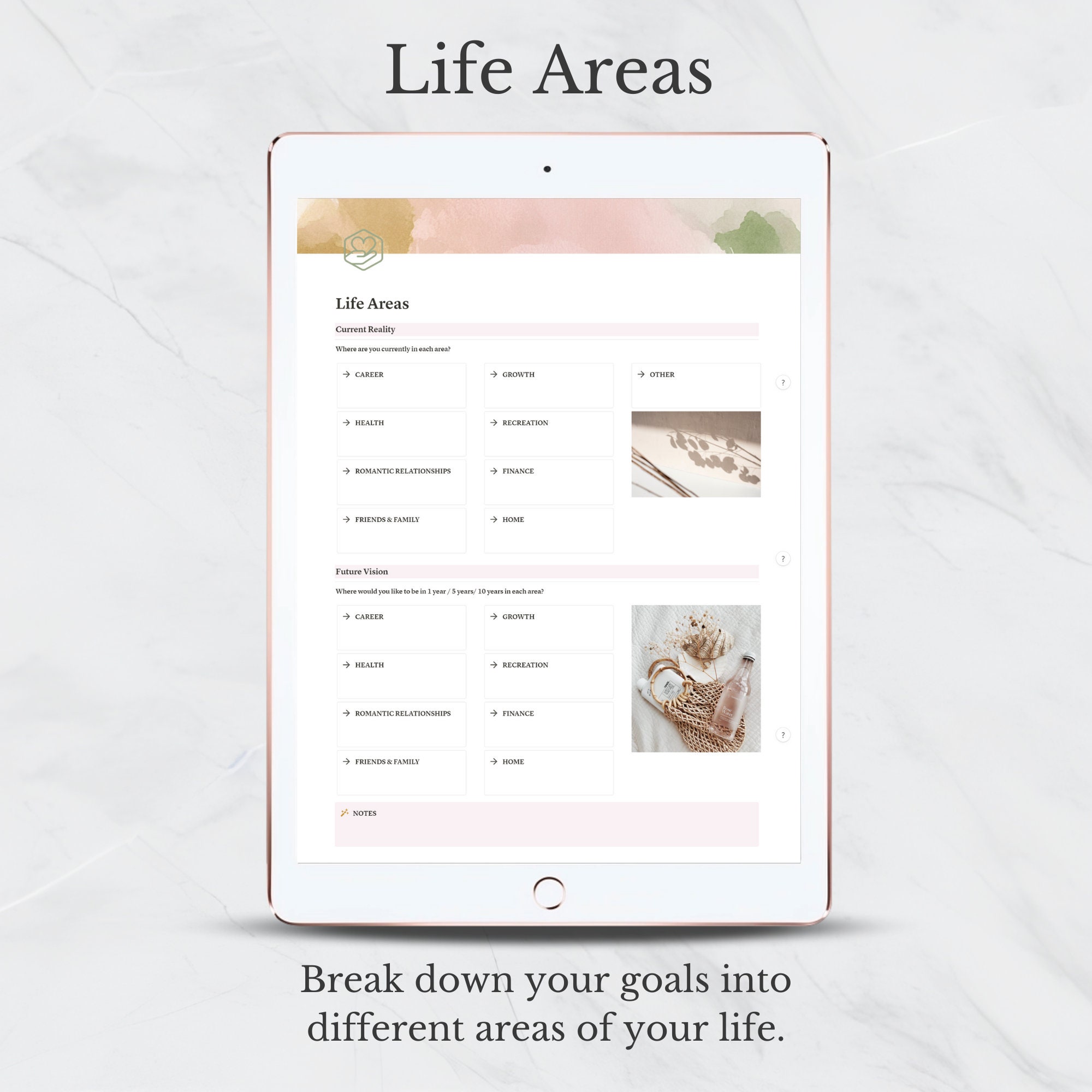 Notion Template Goal Setting, Digital Personal Life Planner, Vision ...