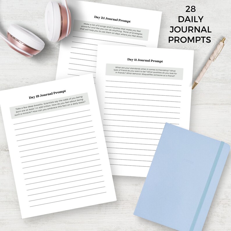 Self Esteem Worksheet Teens, Guided Self Worth Confidence Journal ...