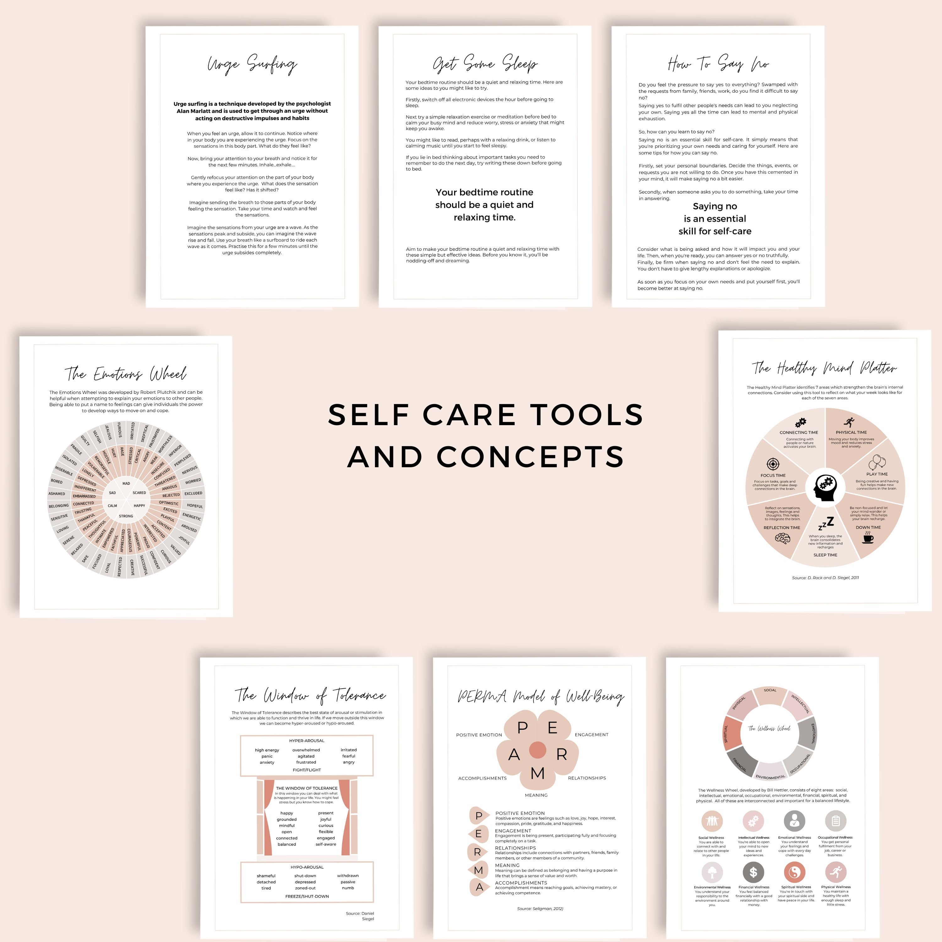 Self Care Ebook, Self-help Therapy Tools and Techniques, Wellbeing ...