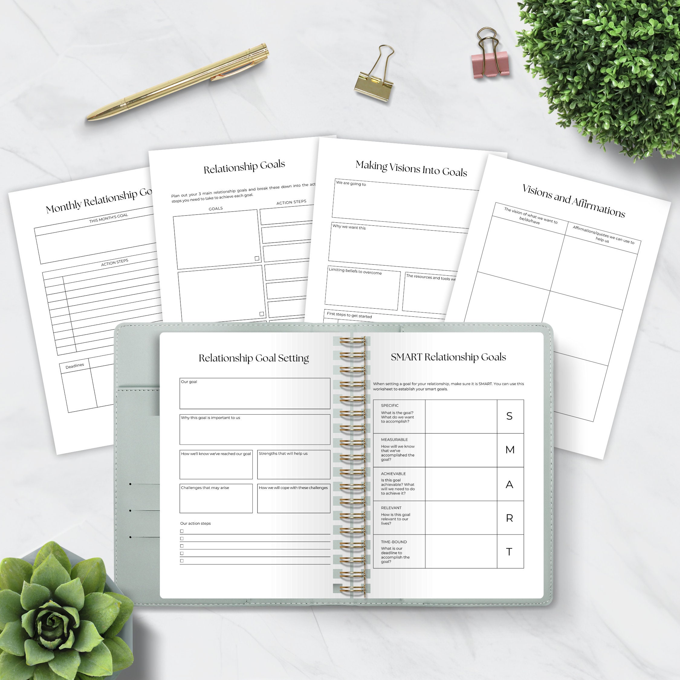 Couples Planner, Relationship Goals Journal, Date Night Activity ...