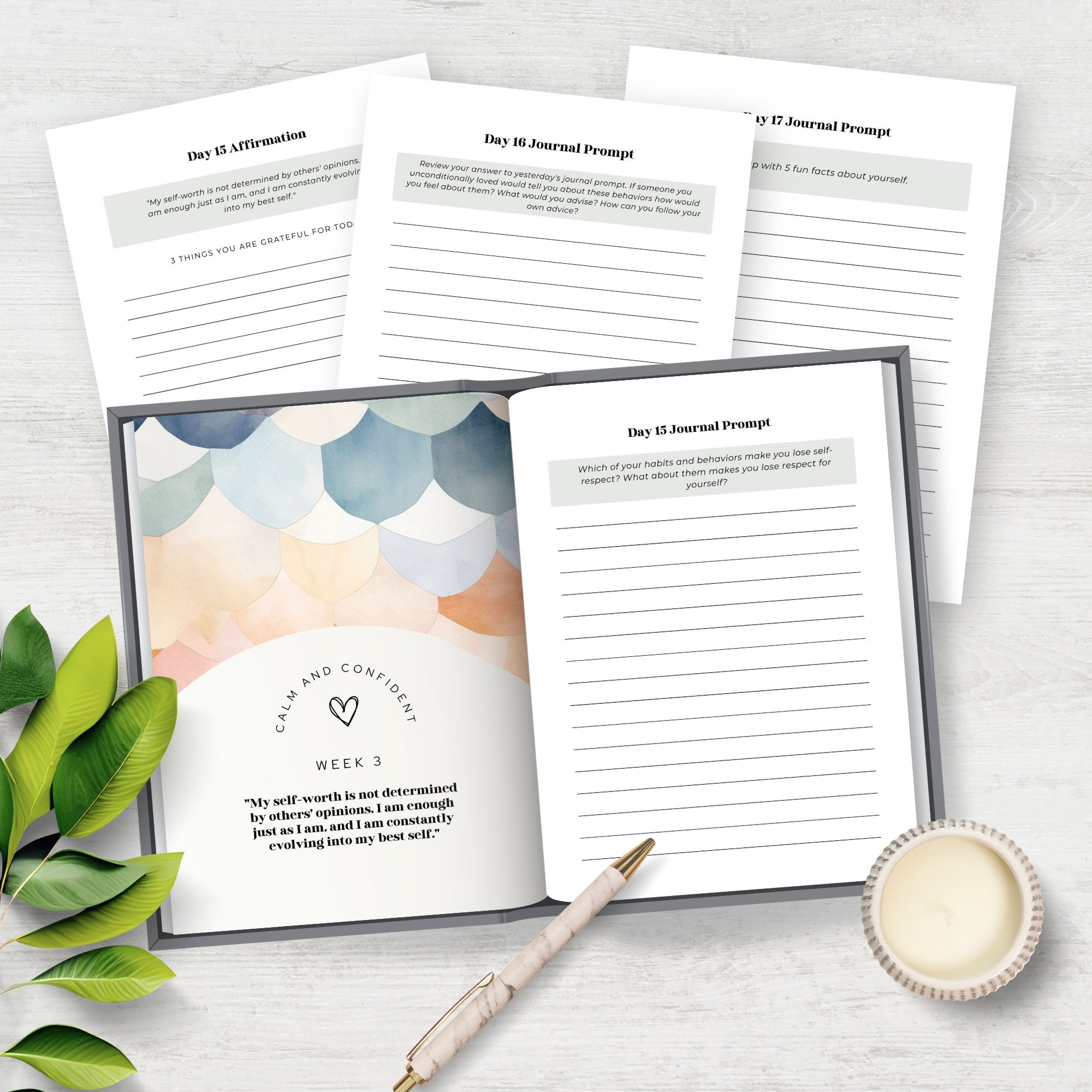 Self Esteem Worksheet Teens, Guided Self Worth Confidence Journal ...