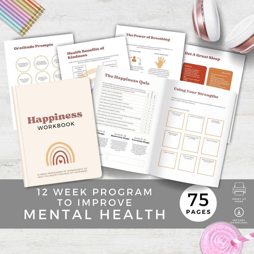 Mental Health Workbook for Teens, Self Esteem Journal, Teenager ...