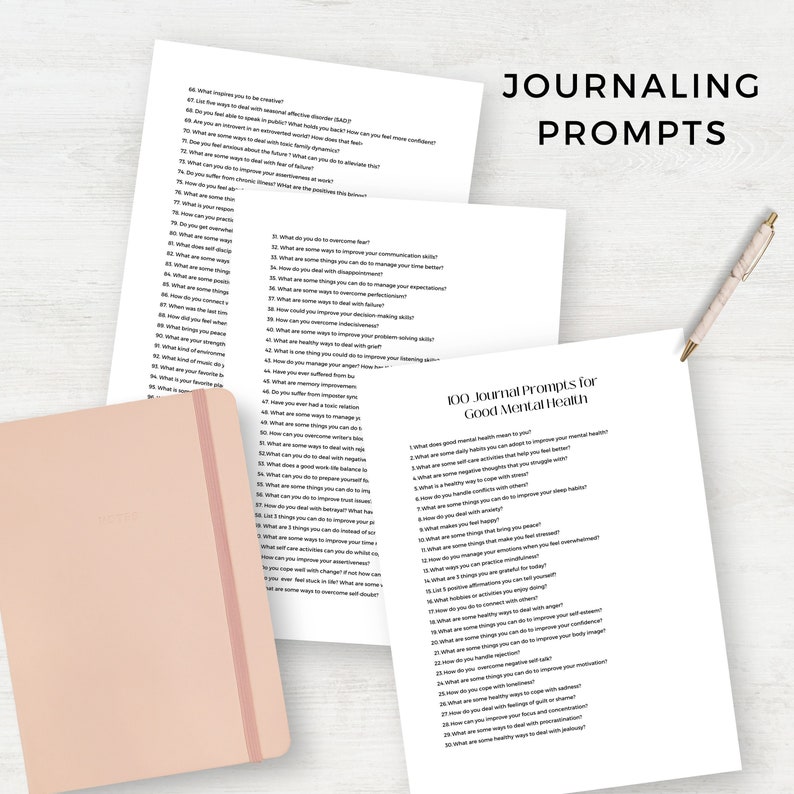 Journal Prompts for Mental Health PDF, Printable, How to Start ...