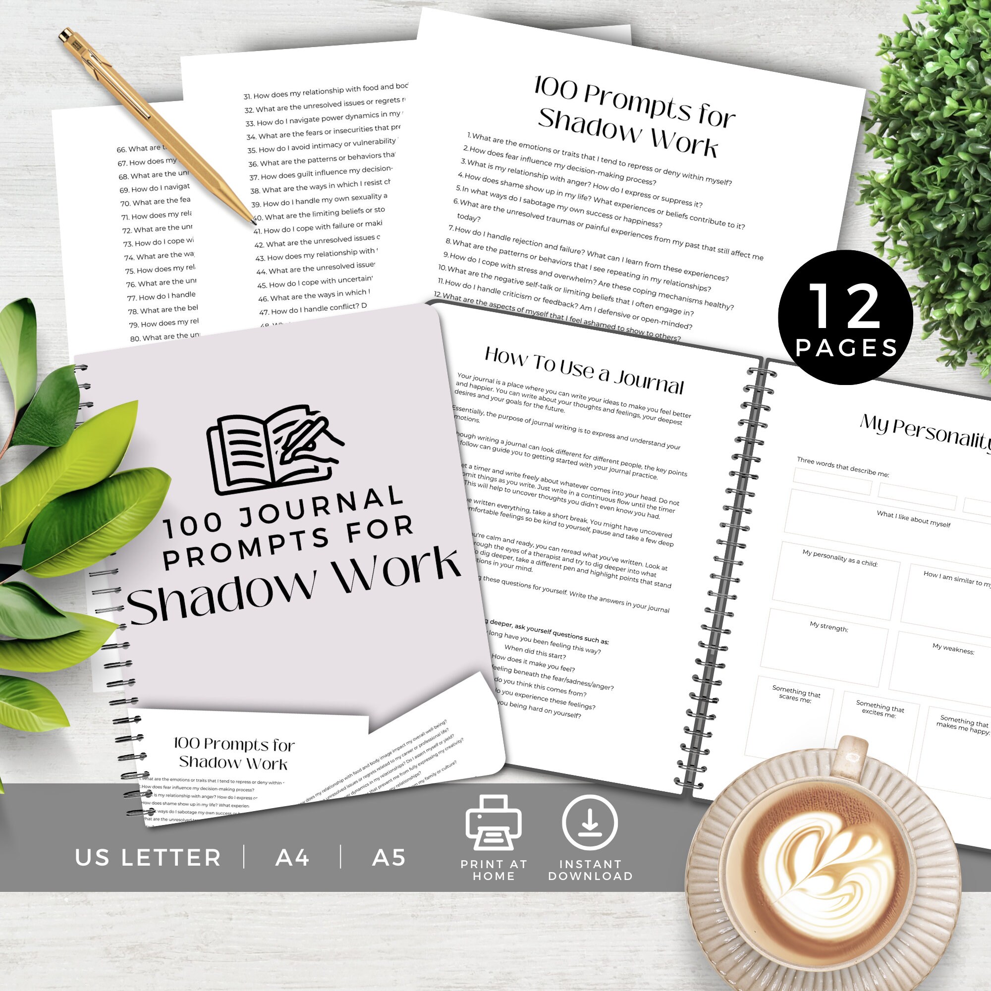 Shadow Work Journal Prompts for Self-discovery, Self Reflection ...