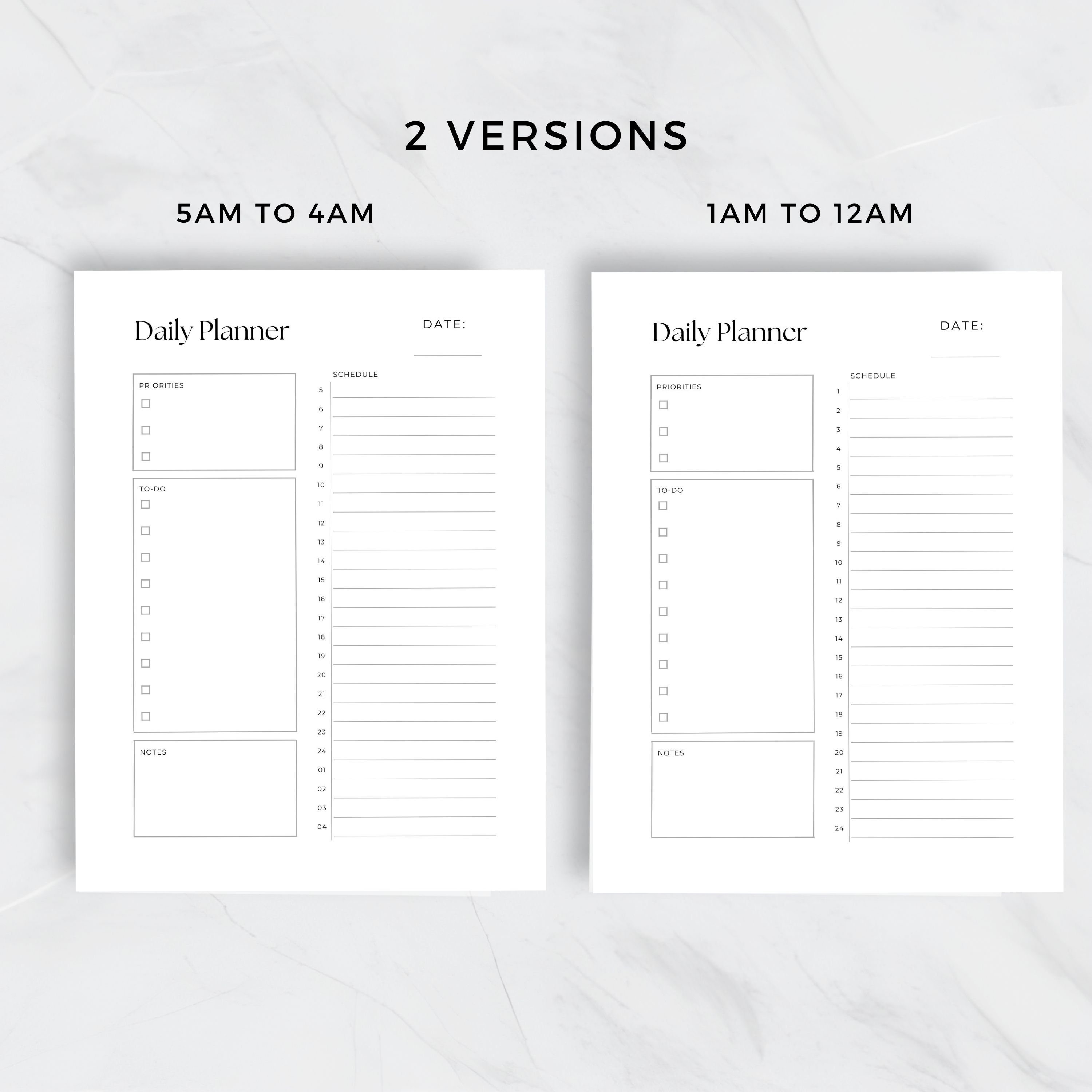Daily Planner Target, Printable PDF, Day Diary, Hourly Schedule ...