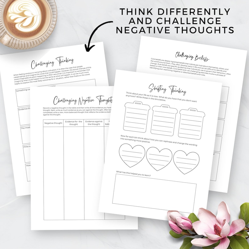 Menopause Positive Mindset Workbook, Cognitive Behavioral Therapy (CBT ...