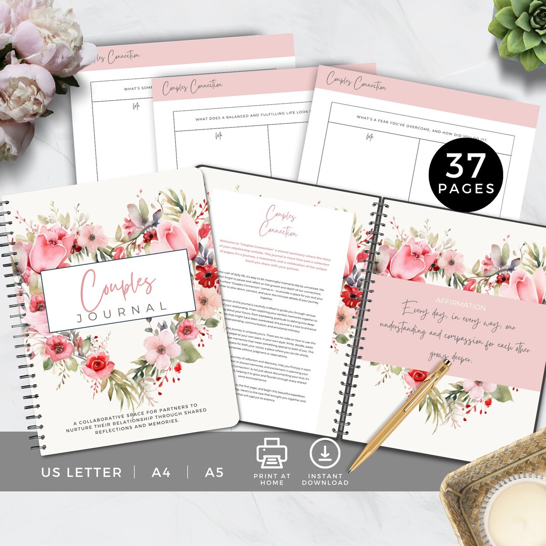 Couples Journal Prompts and Questions, Relationship Communication ...