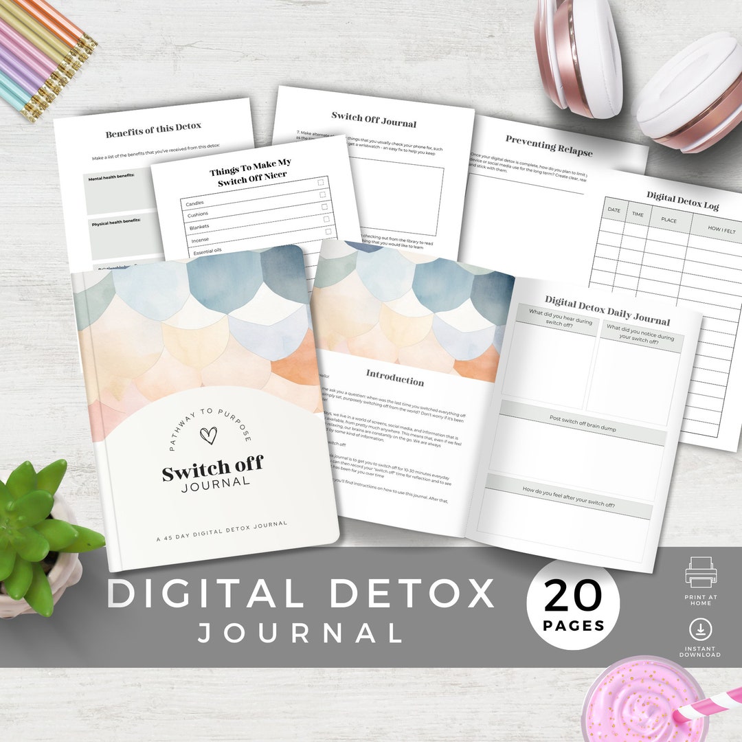 Digital Detox Journal for Teens, Social Media Detox Planner for ...