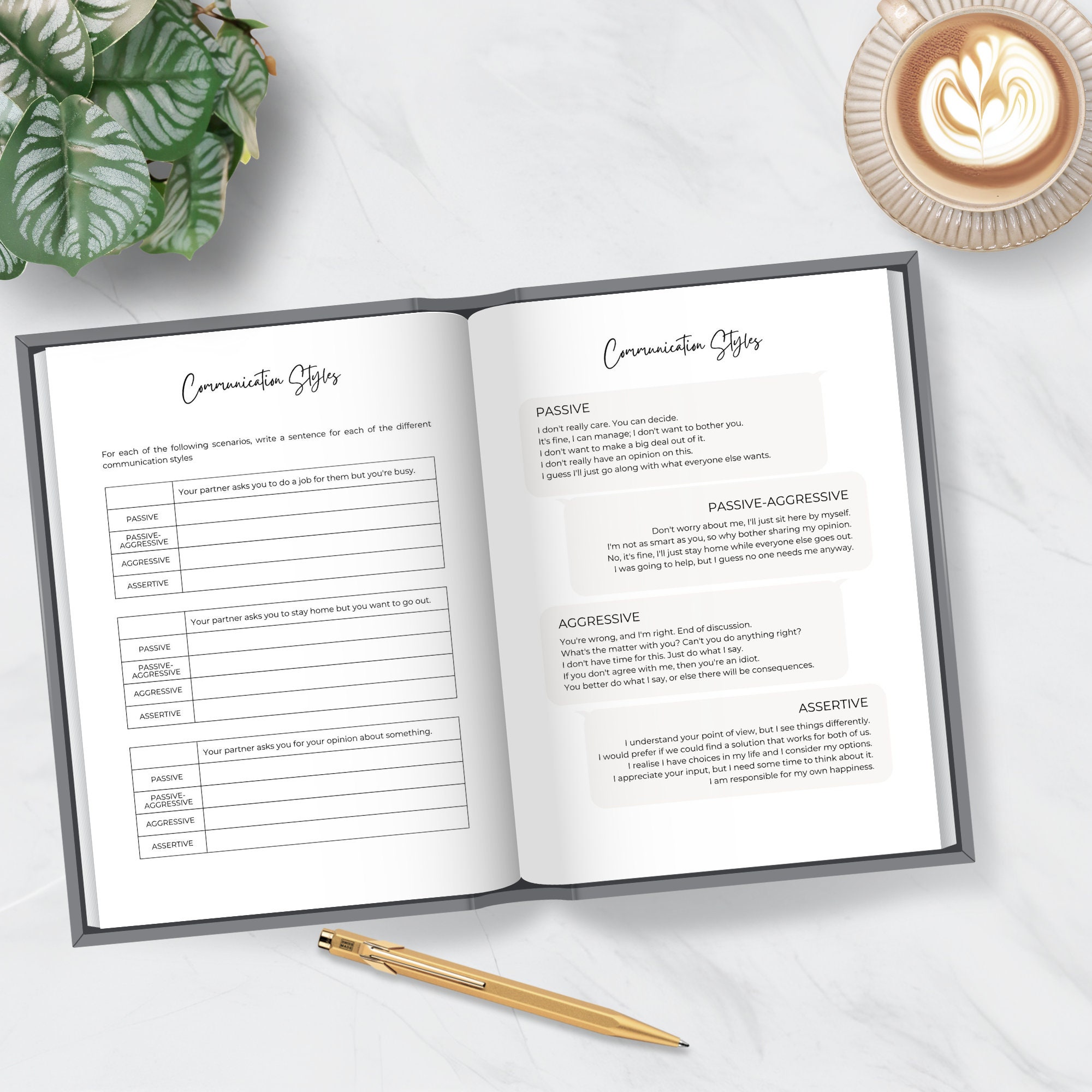 Couples Therapy Worksheets for Communication, Relationship Workbook ...