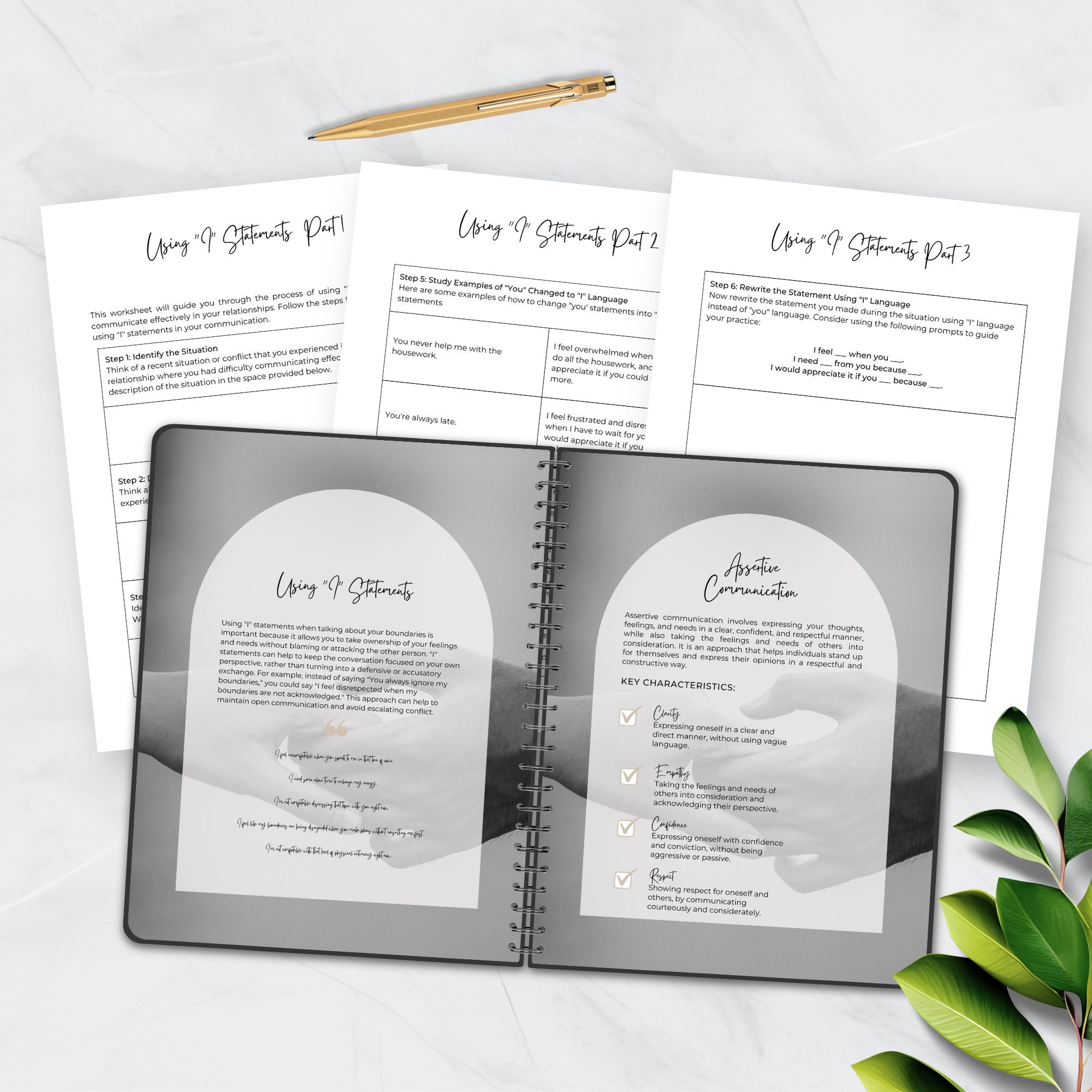 Couples Therapy Worksheets for Communication, Relationship Workbook ...