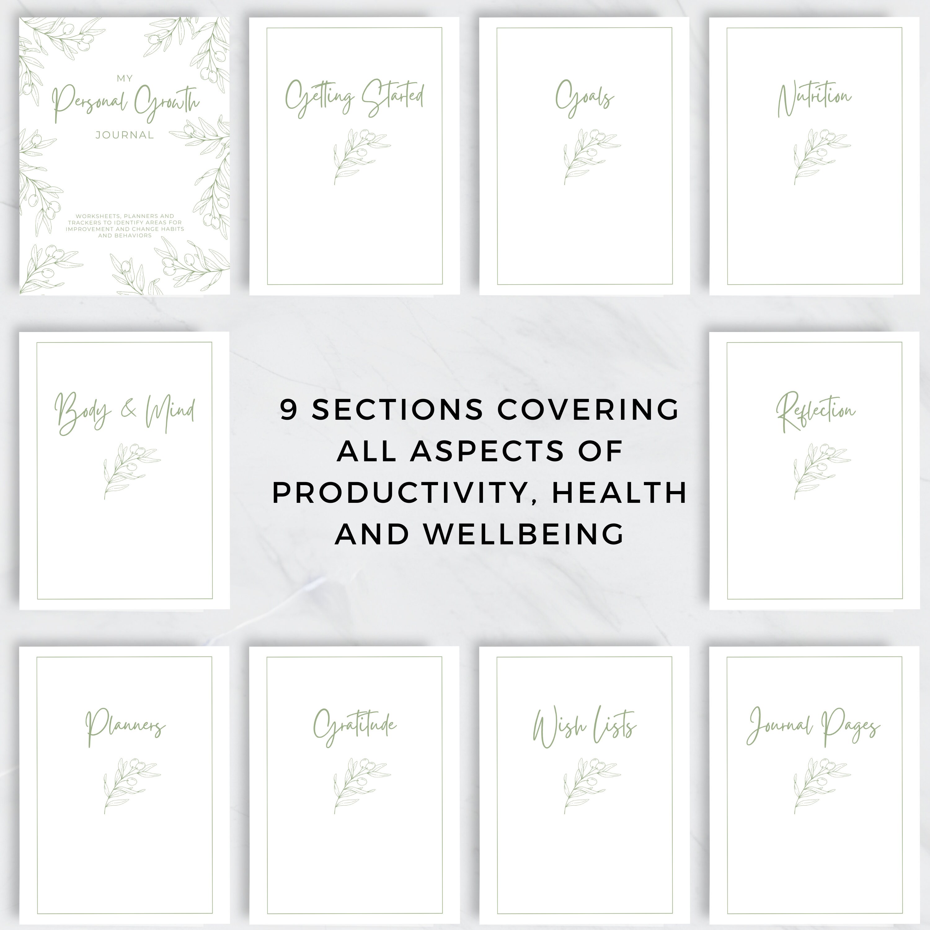 Growth Mindset Journal, Printable, Self Development, Positivity ...