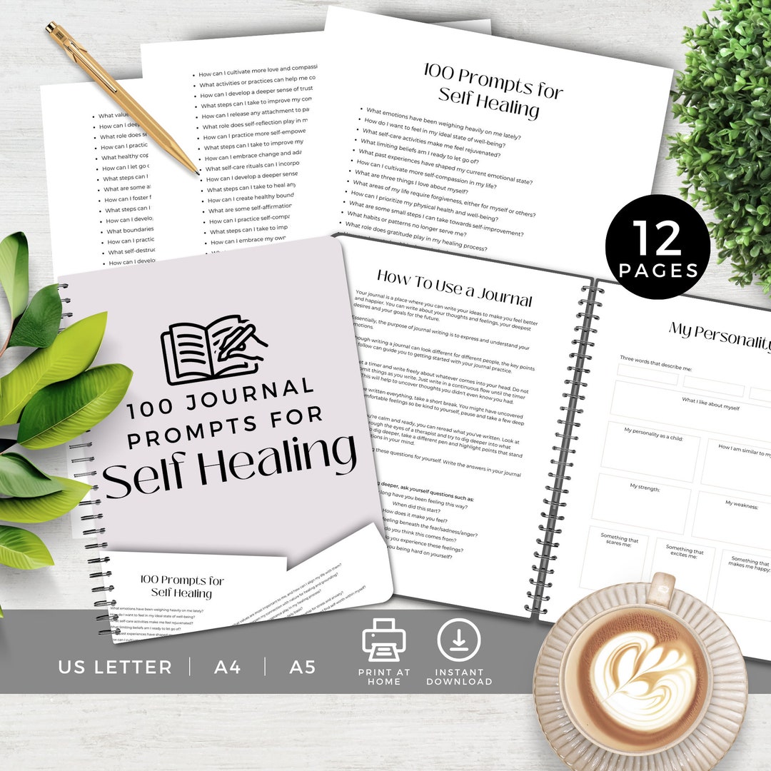 Self Healing Journal Prompts to Process Emotions, Self- Reflection ...