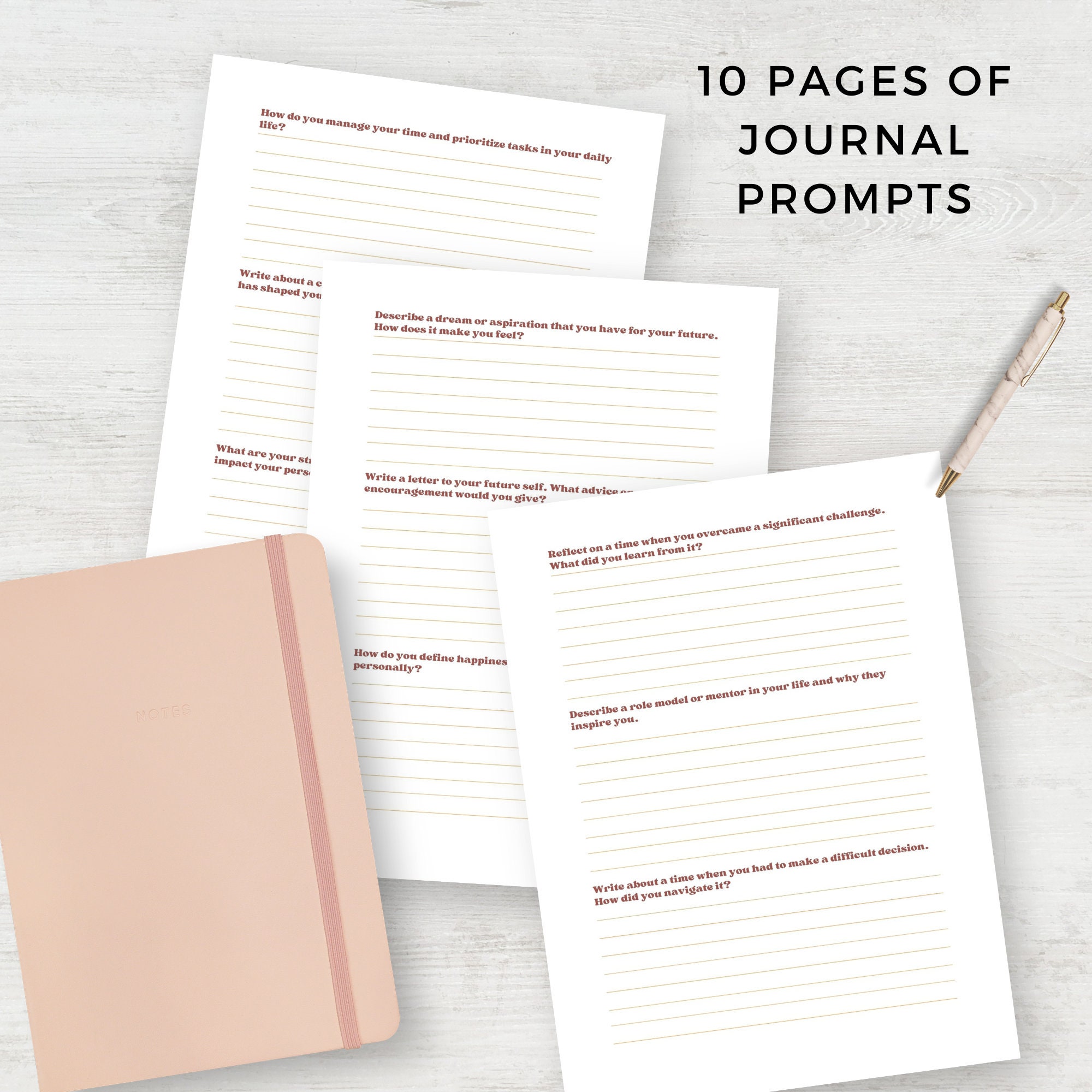 Journal Prompts for Teens for Self-discovery, Daily Journaling Pages ...