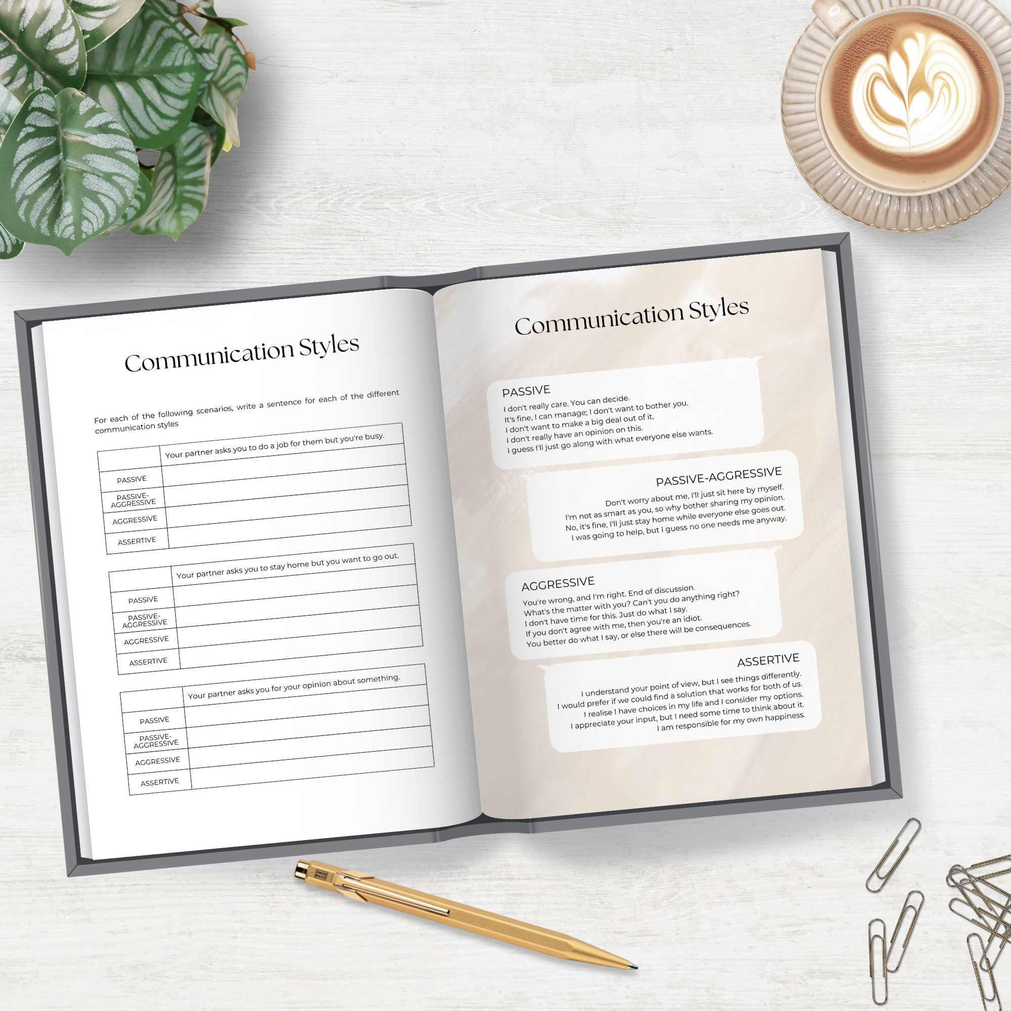 Relationships Communication Workbook, Couples Therapy Worksheets ...