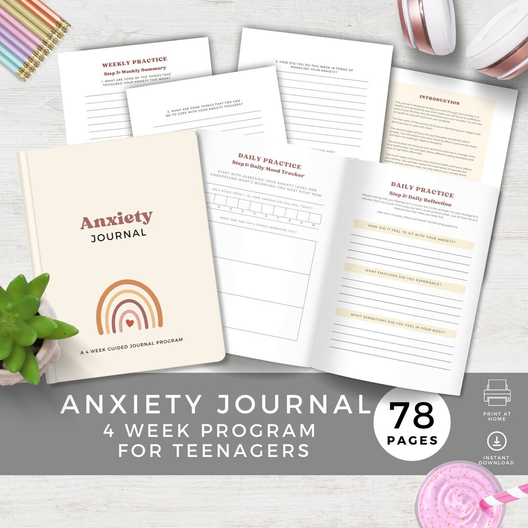 Anxiety Workbook for Teens, Guided Journal, Journaling Prompts for ...