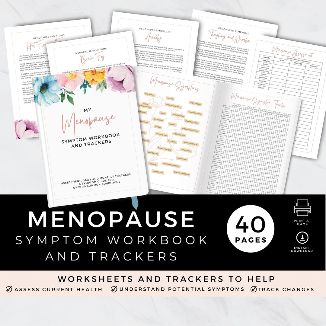 Menopause Symptom Workbook and Tracker With Assessment, Perimenopause ...
