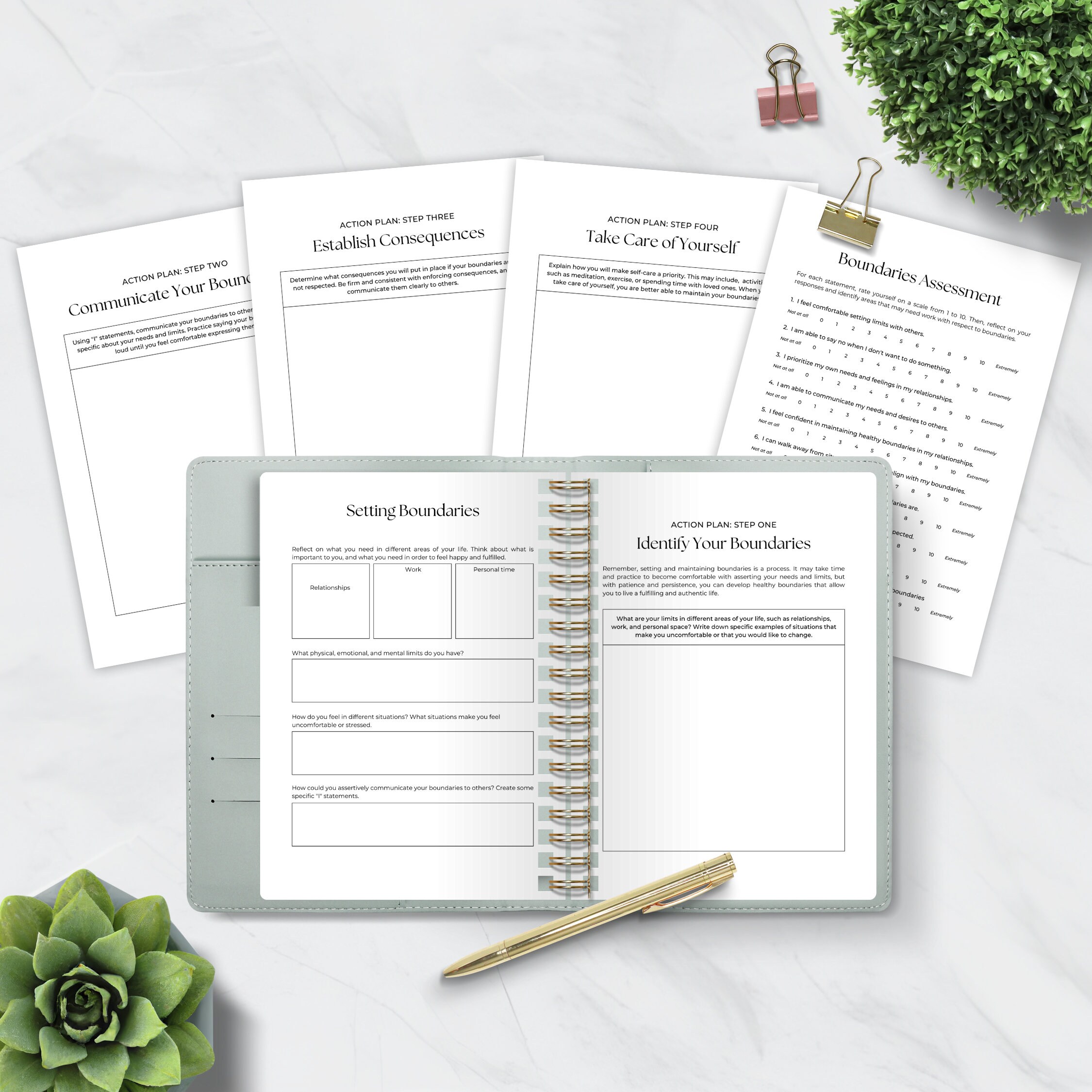 Boundary Worksheets, Setting Boundaries Workbook, Couples ...
