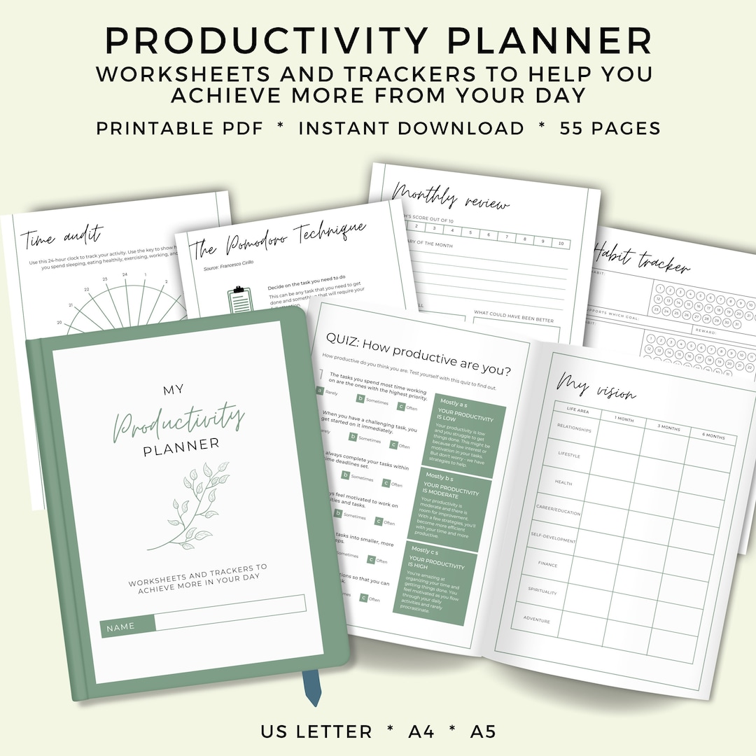 Printable Time Management Worksheet Pdf, Daily Goal Tracker, Decision ...